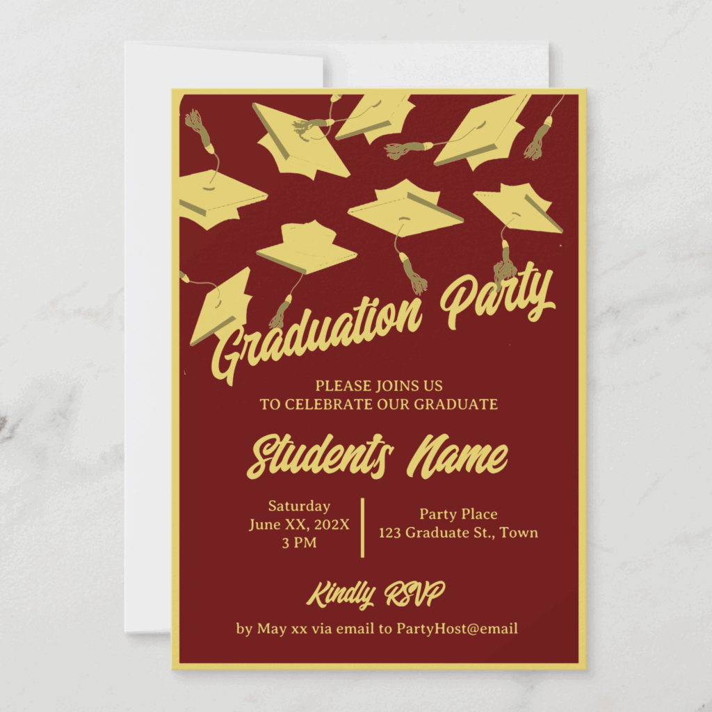 How to Throw a Stunning Maroon and Gold Graduation Party - Green Carbon ...