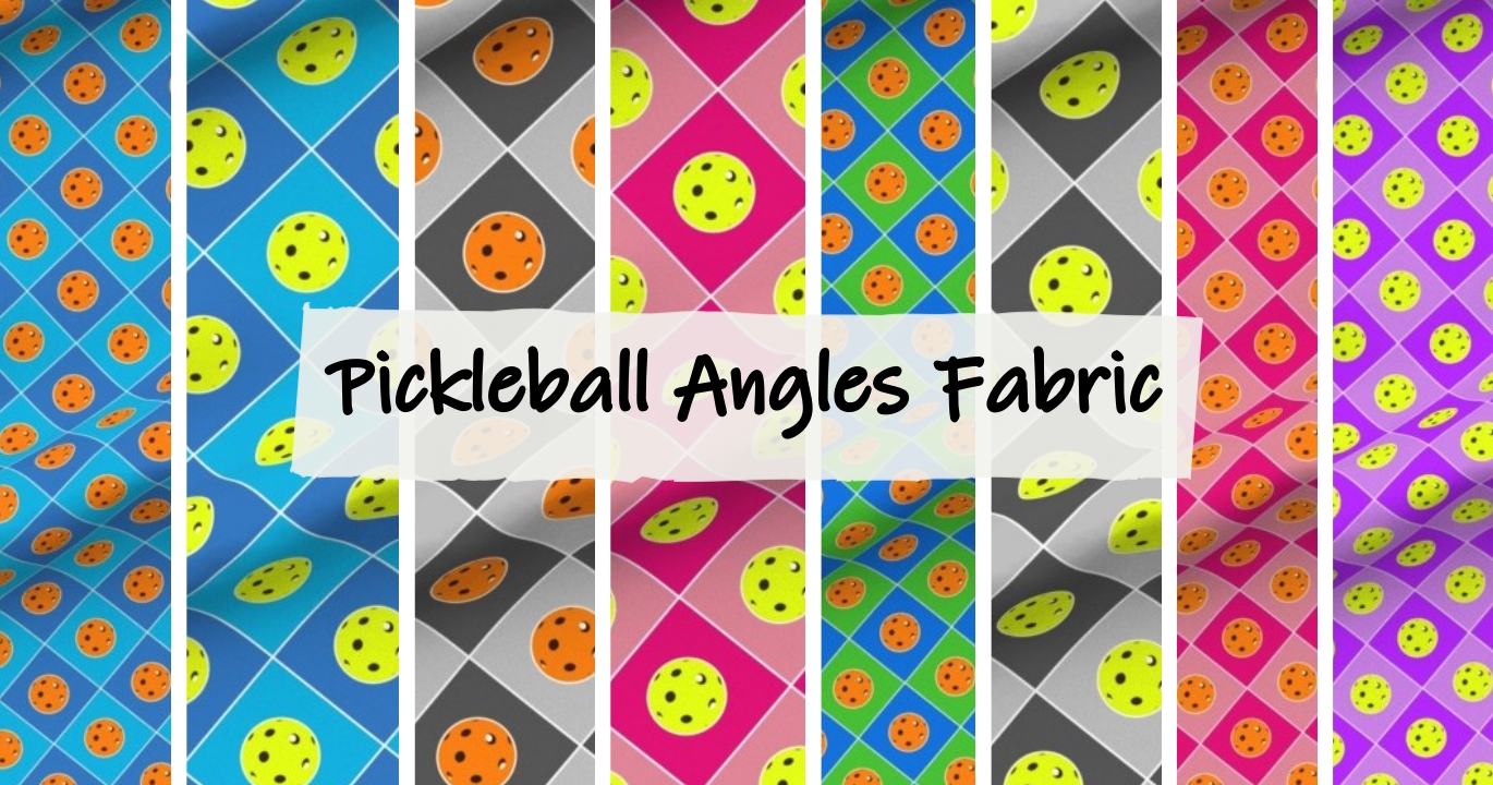 Pickleball Angles Fabric Collection - Green Carbon 2112